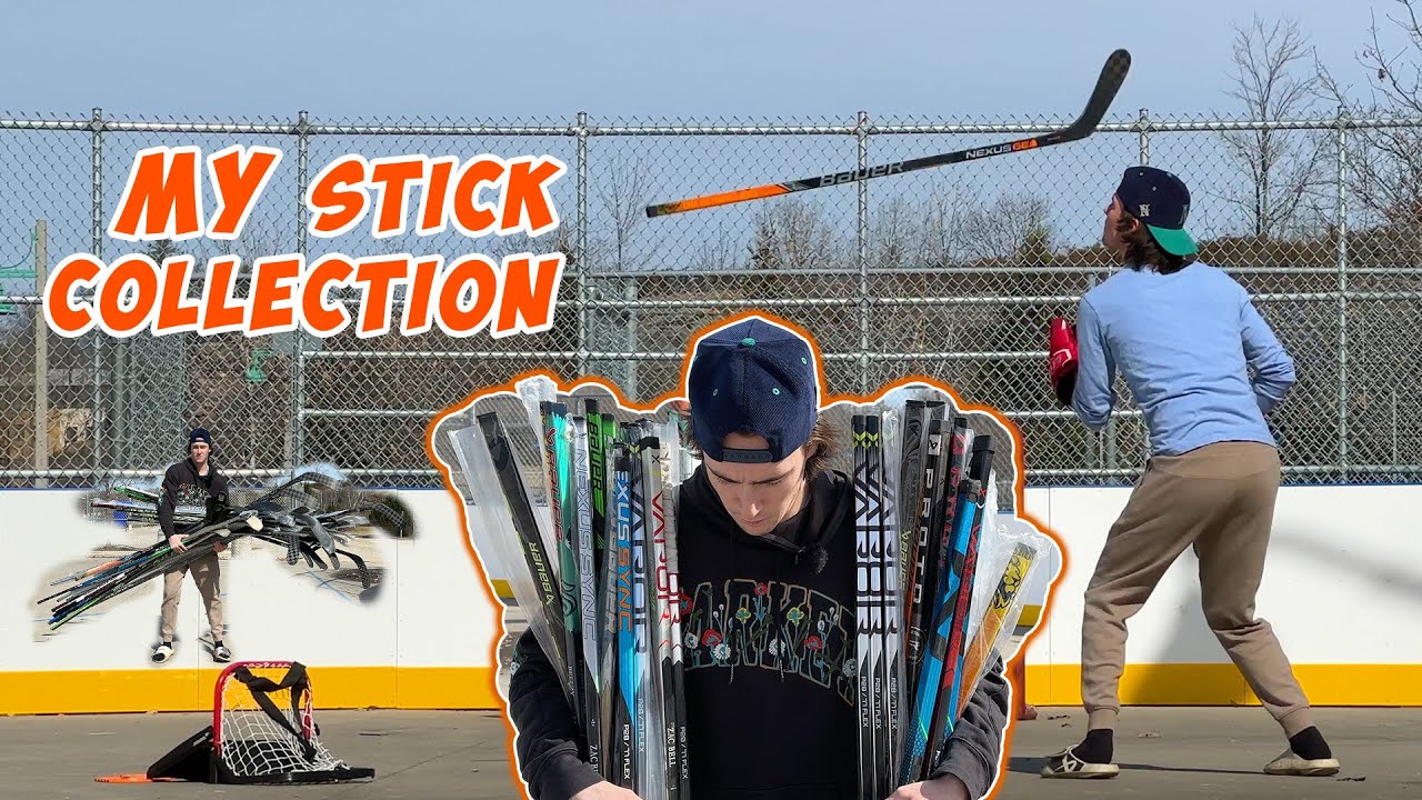 My current Hockey stick collection 🤯 - YouTube
