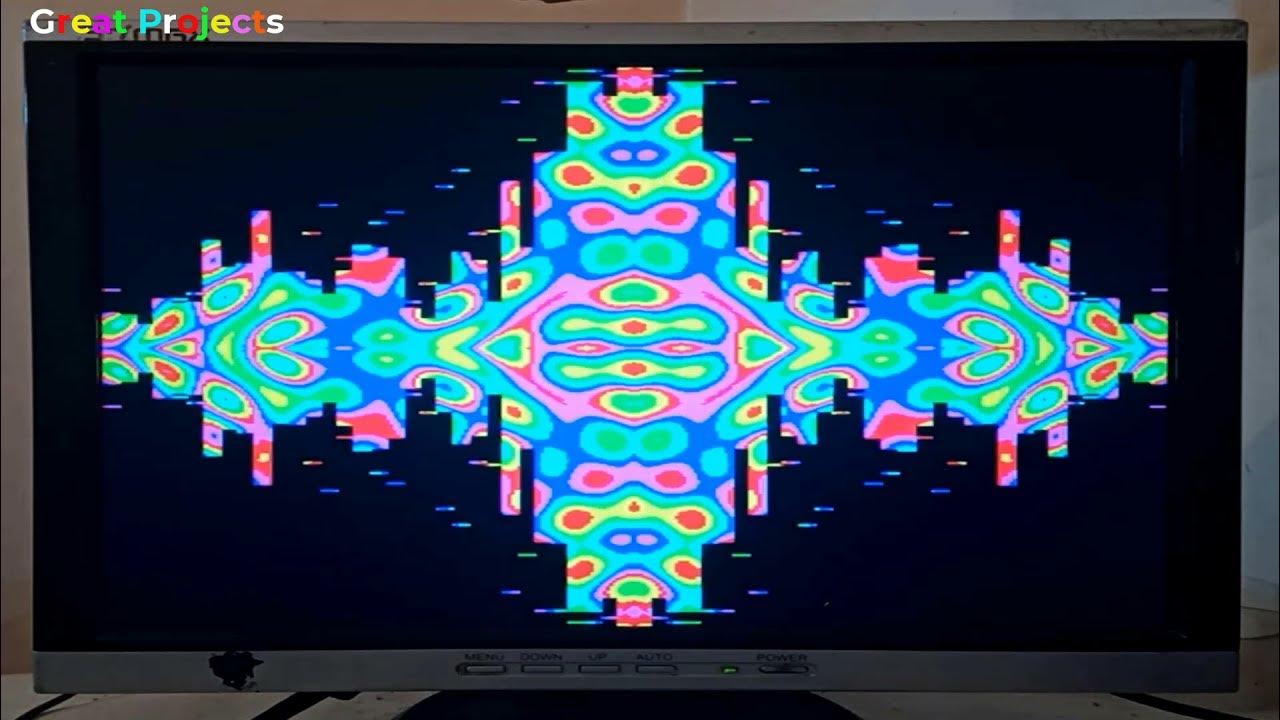 VGA And ESP32 arduinoFFT - YouTube