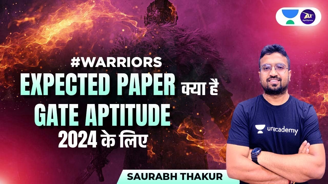 MISSION GATE APTITUDE 2024 I Expected Paper Special | Saurabh Thakur - YouTube