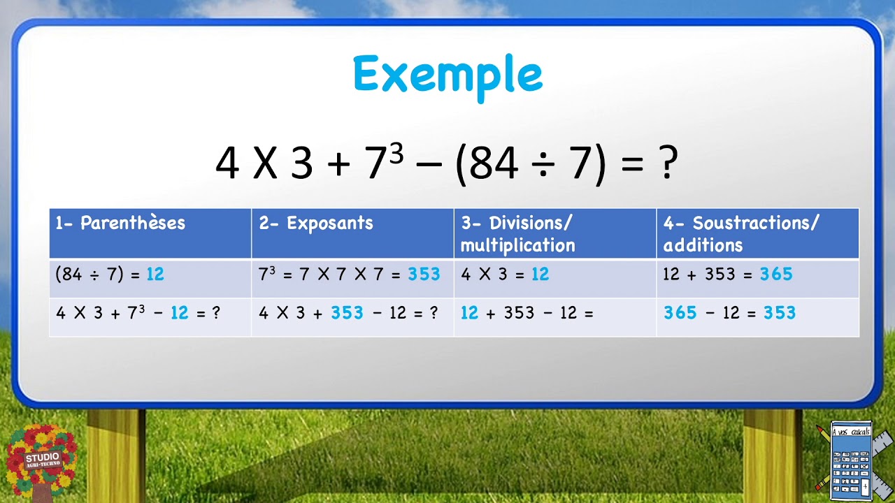 À vos calculs - La priorité des opérations - YouTube