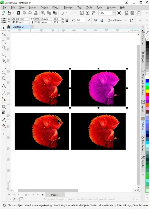 CorelDRAW tutorial - how to change color in photo/bitmap image II #shorts - YouTube
