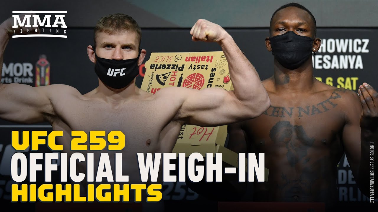 UFC 259 Weigh-In Highlights - MMA Fighting - YouTube