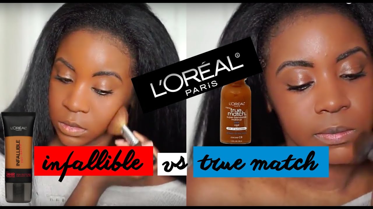 Loreal: Infallible vs True Match Foundations | Demo - YouTube