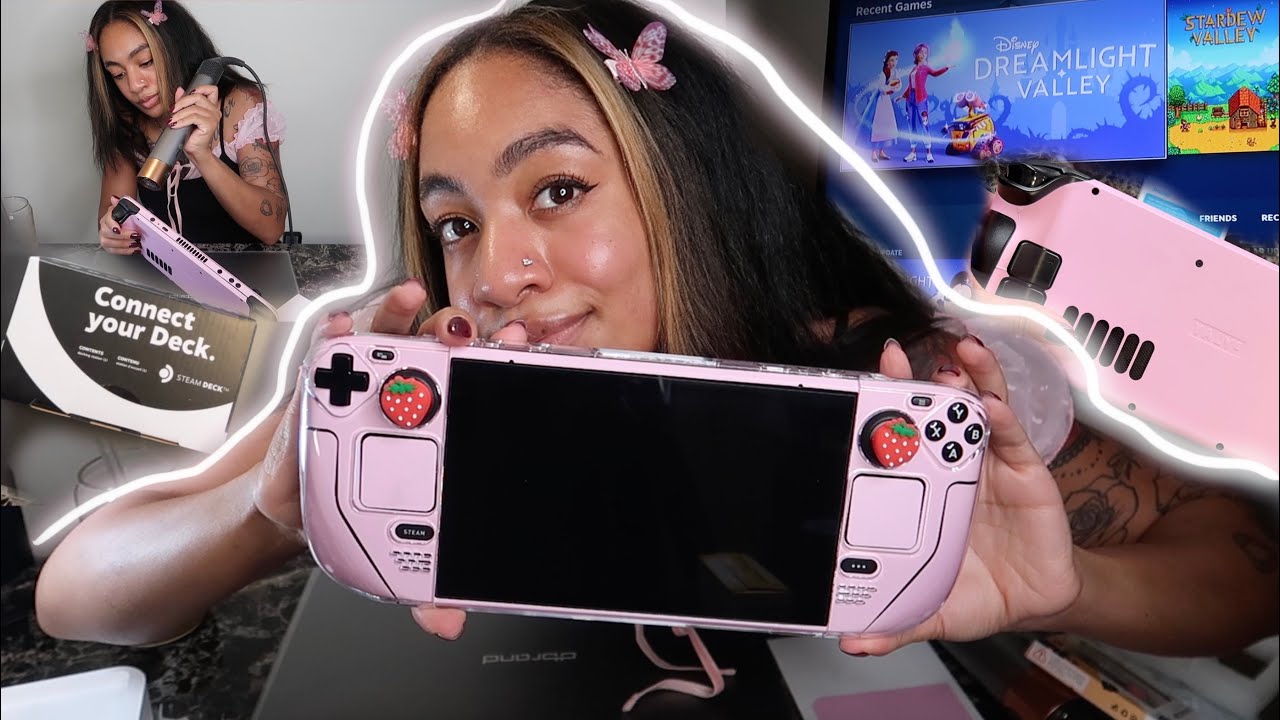 Changing My Steam Deck Skin | Pink| Dbrand & Dock unboxing - YouTube