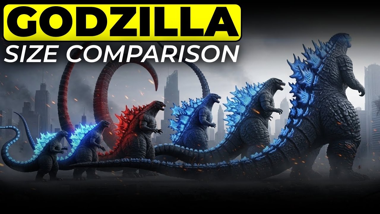 Godzilla Size Comparison 3D | Godzilla Tail Length Comparison 3D ...
