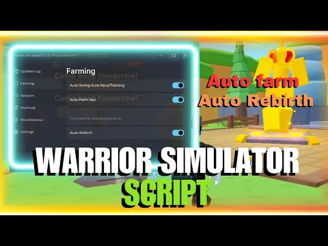 Warrior Simulator Script - Auto swing And Auto Rebirth - YouTube