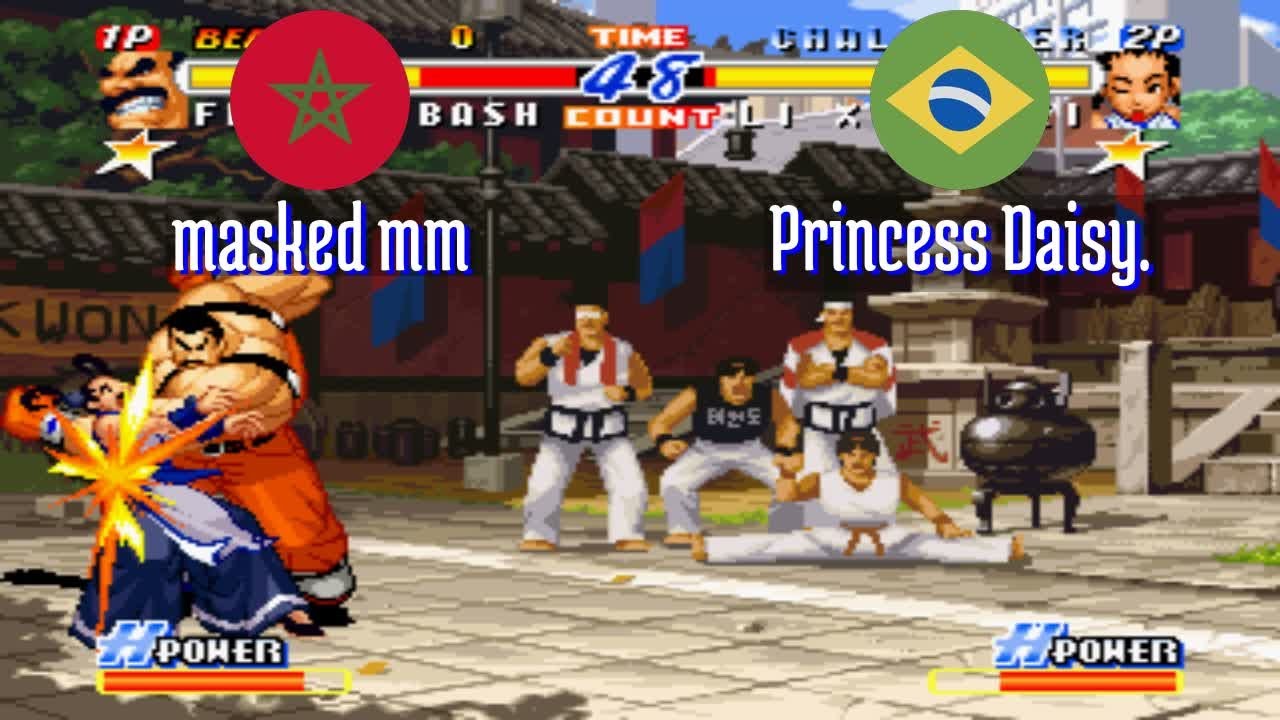 FT5 @rbff2h: masked mm (MA) vs Princess Daisy. (BR) [Real Bout Fatal ...