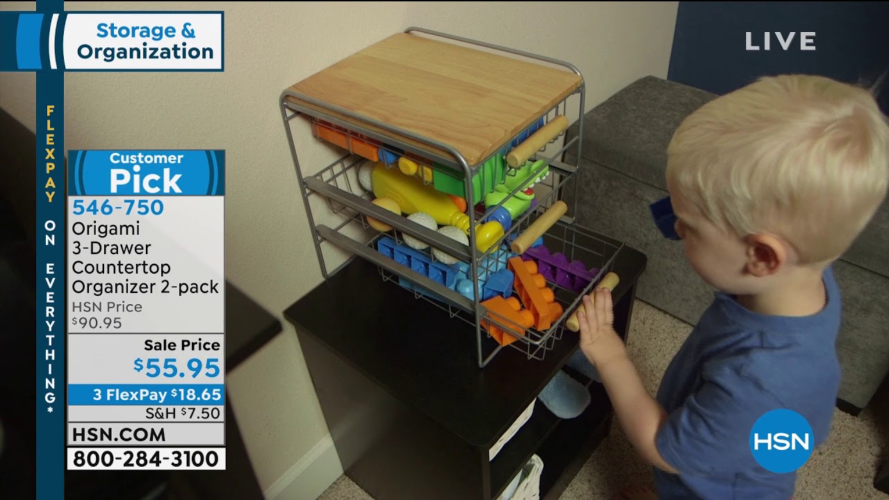 Origami 3Drawer Countertop Organizer 2pack - YouTube