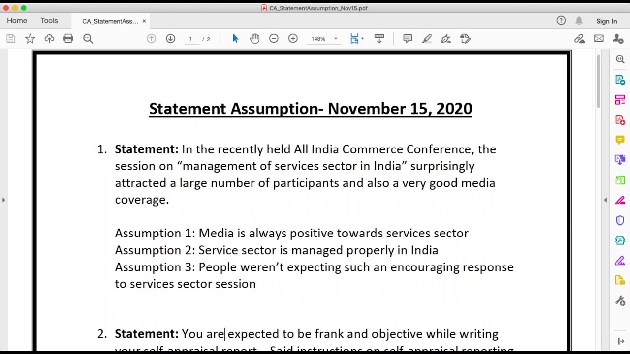 Statement Assumption - Concept and Questions for NMAT, SNAP, TISSNET ...