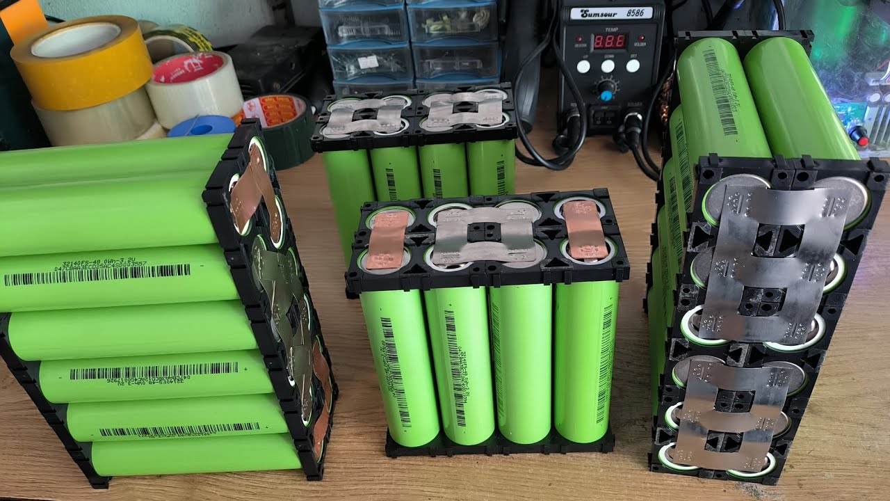 Bộ pin lithium 4s 12v 30ah và 45ah, cell 32140 - YouTube