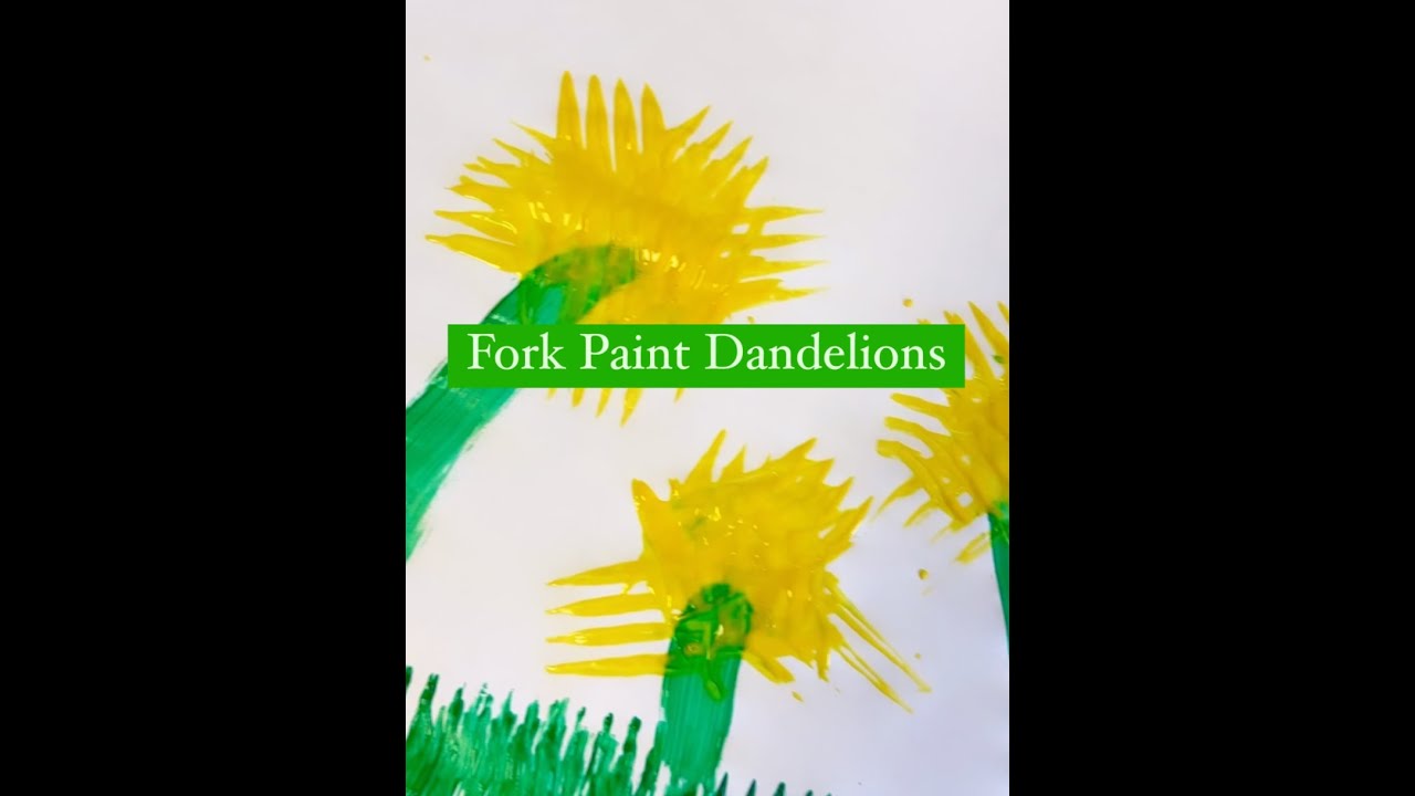 Fork Paint Dandelions - YouTube