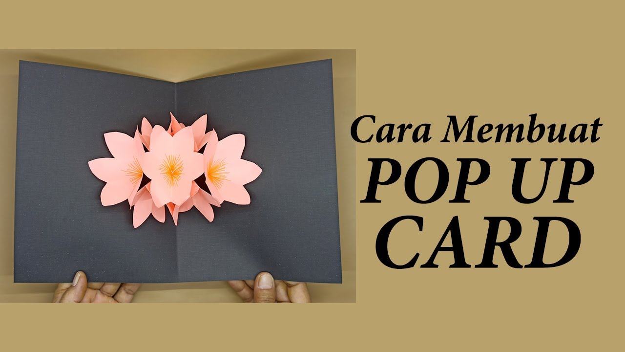 cara membuat pop up card simple dan mudah - YouTube