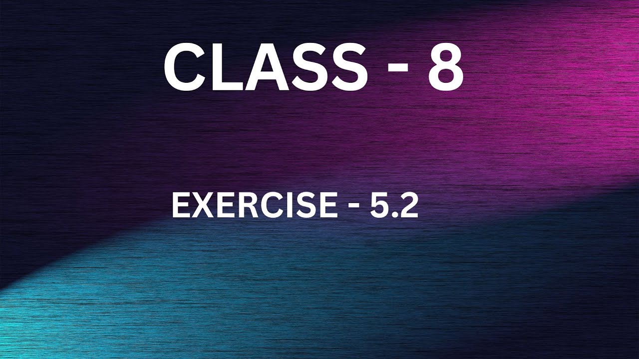 CHAPTER 5 DATA HANDLING CLASS 8 || Q3 to Q5 EX 5.2 || NCERT CBSE MP BOARD RBSE - YouTube