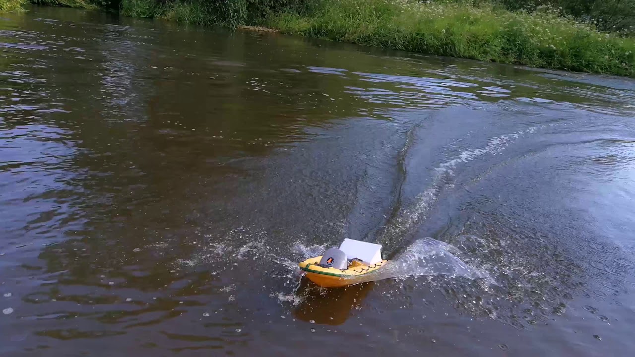 RC rib boat conversion brushless - YouTube