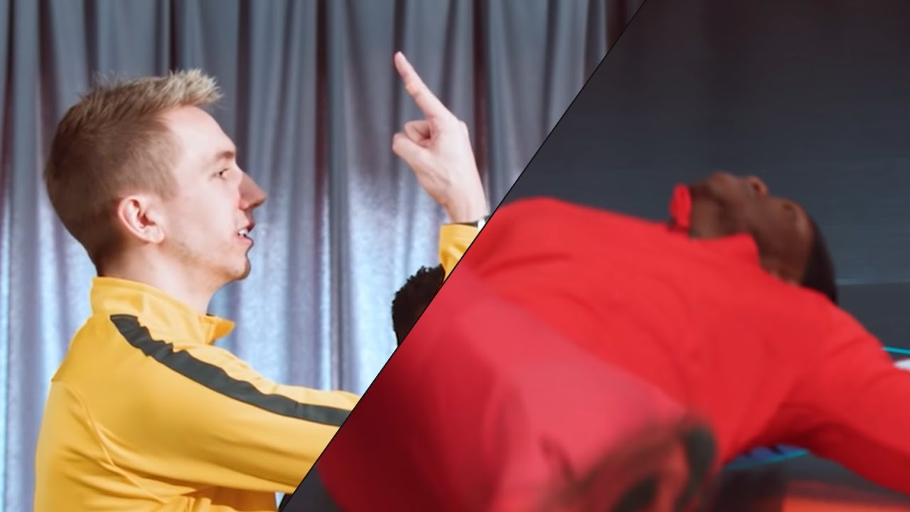 Simon outsmarts KSI in the Pointing Game - YouTube