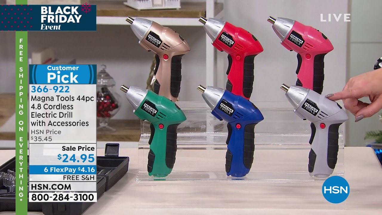 Magna Tools 44pc 4.8V Electric Drill with Accessories - YouTube