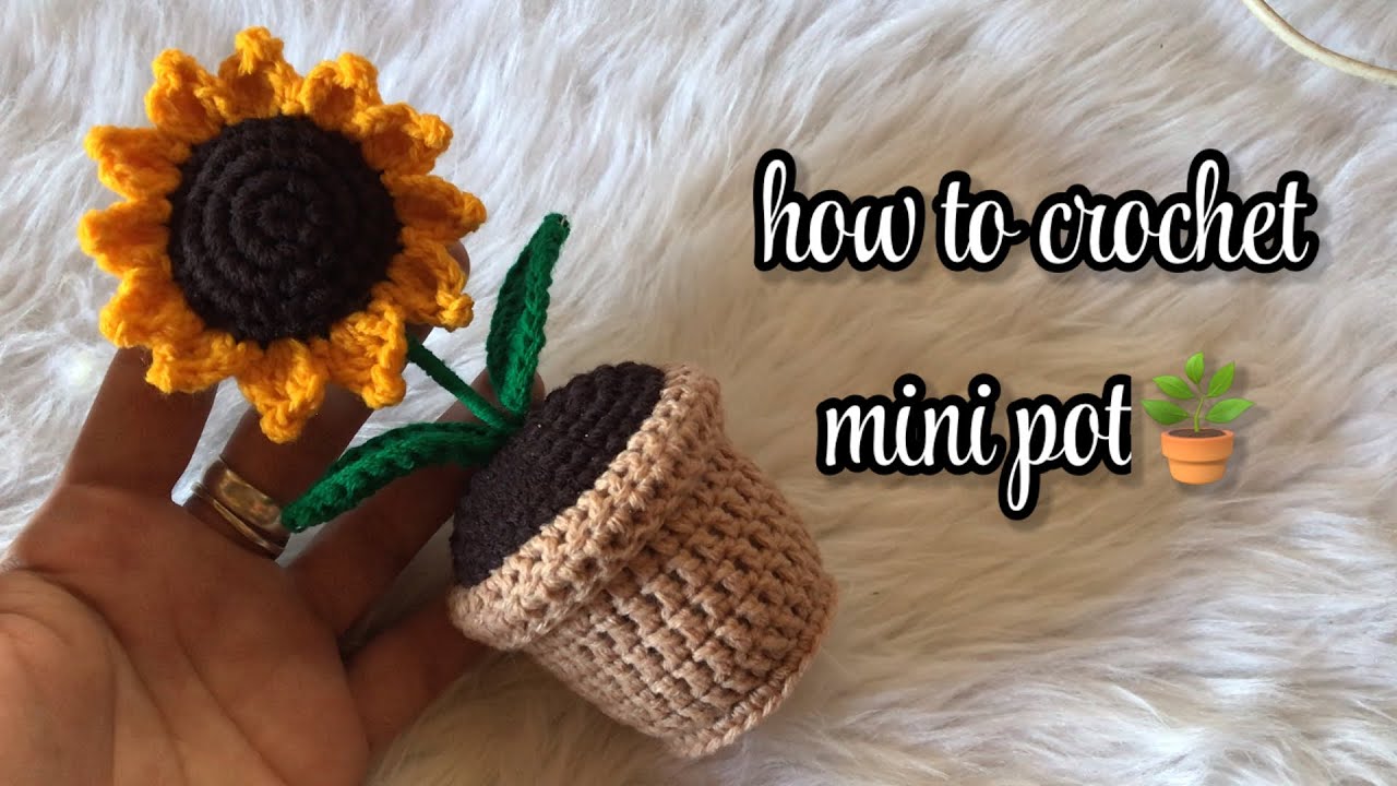 How to crochet mini pot | Lanie Joyce B - YouTube