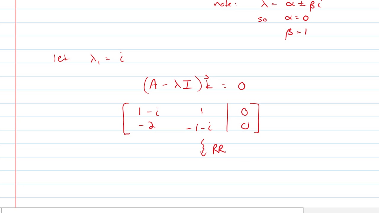 Differential Equations: Homogeneous systems linear first-order DEs ...