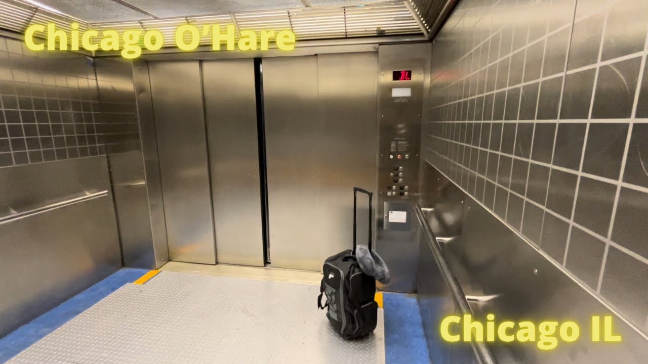 HUGE - Montgomery Hydraulic elevator at Chicago O’Hare Airport ...