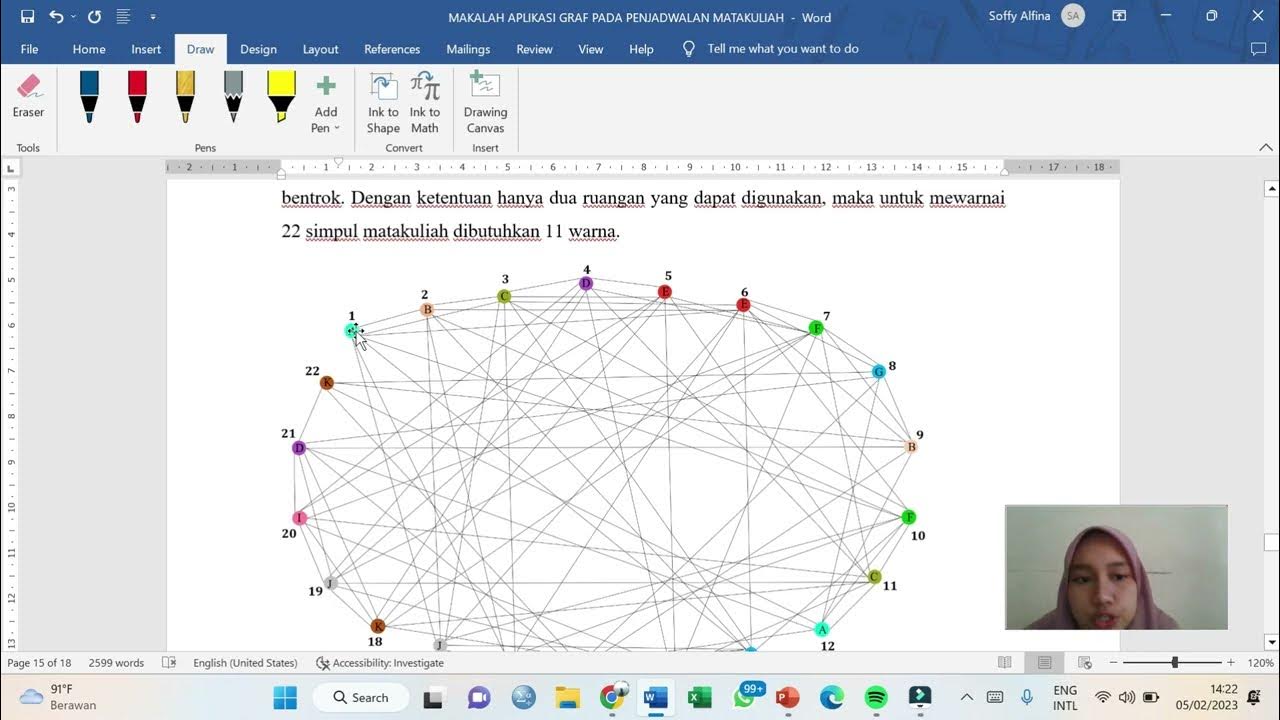 PENJELASAN APLIKASI PEWARNAAN GRAF PADA PENJADWALAN MATAKULIAH - YouTube
