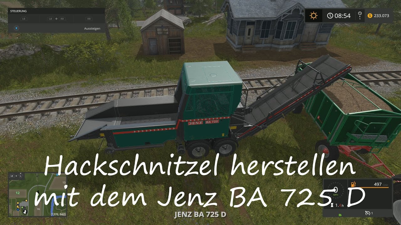 Landwirtschafts-Simulator 17: Hackschnitzel herstellen mit dem Jenz BA ...