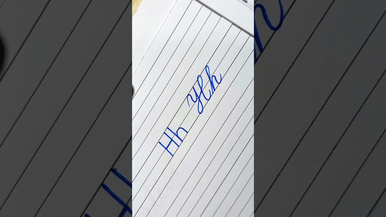 Learn Letter Hh #calligraphy #shortsfeed #calligraphyfonts #cursive # ...