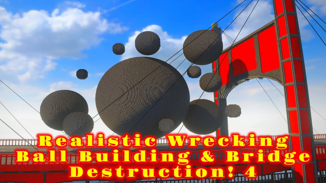 Realistic WRECKING BALL Building & Bridge Destruction! Teardown - YouTube