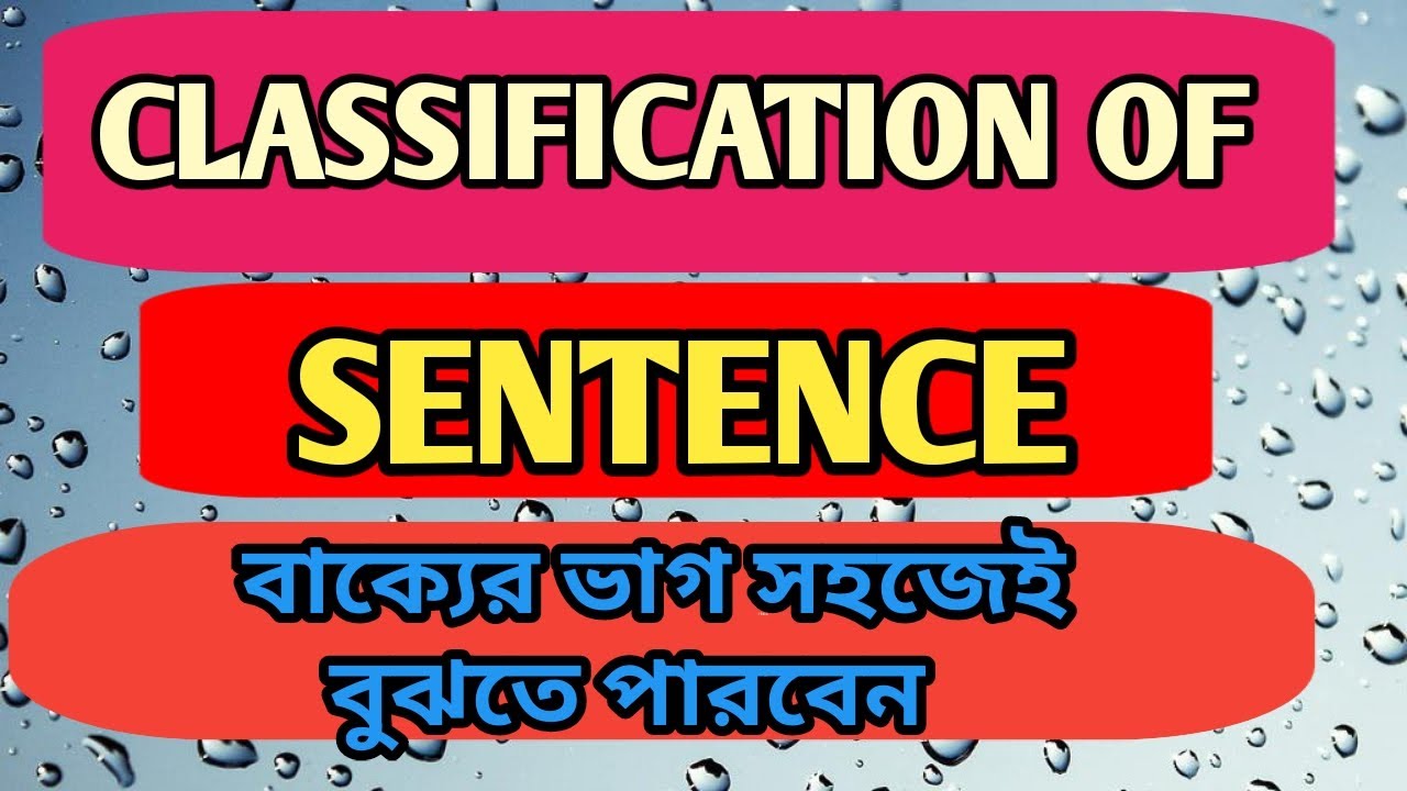 English Grammar ||Sentence || Basic English || classification of ...