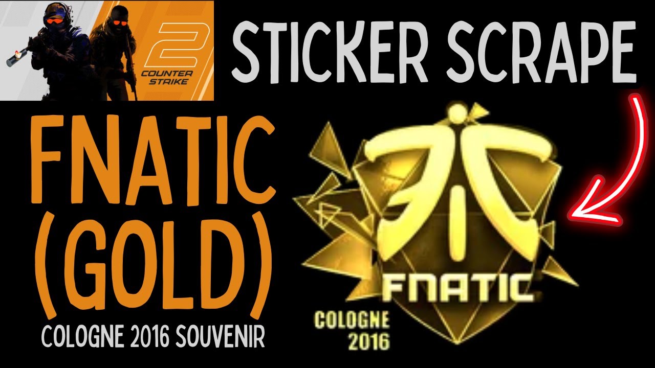 Fnatic Cologne 2016 Gold Sticker Scrape #csgo #cs2stickers # ...