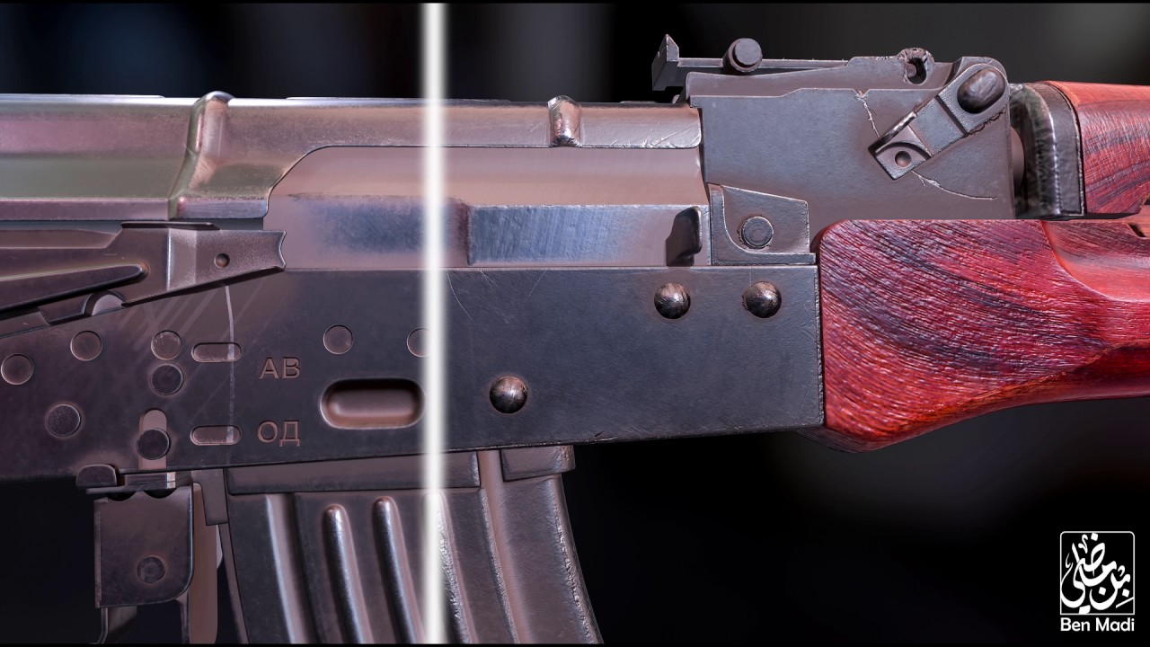 3D Ak 47 | Turntable & texture breakdown - YouTube