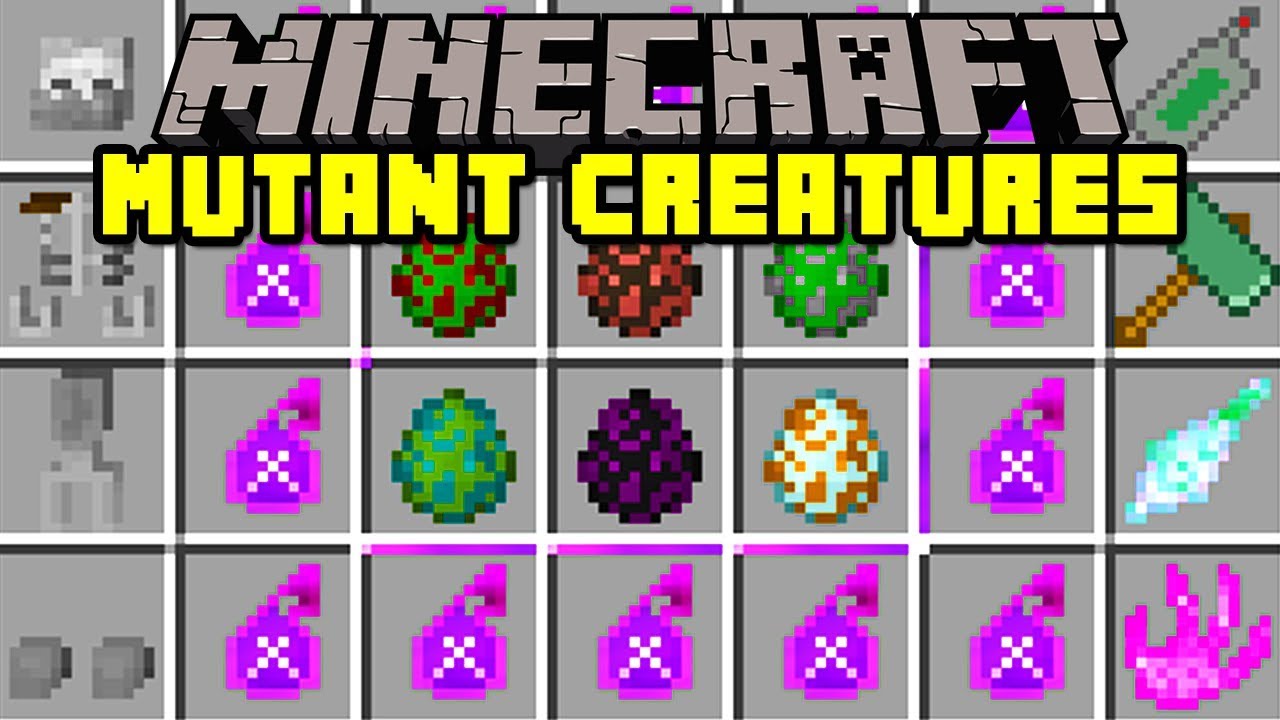 Minecraft MUTANT CREATURES MOD! | MUTANT CREEPERS, ZOMBIES, ENDERMAN ...