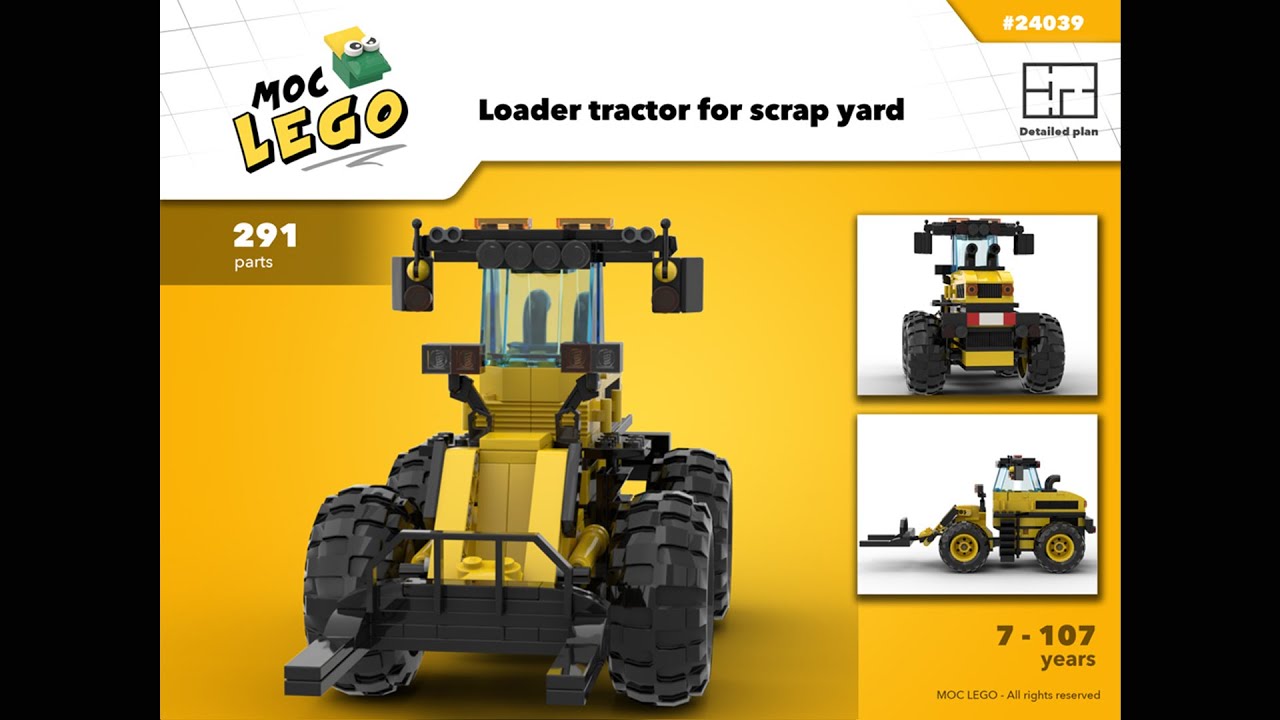 MOC LEGO #24039: Loader tractor for scrap yard - YouTube