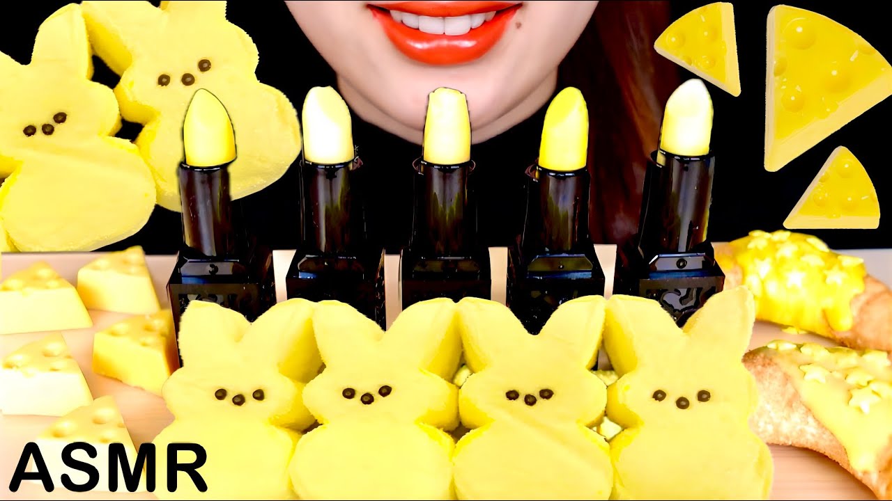 【ASMR】YELLOW SWEETS【咀嚼音】 - YouTube