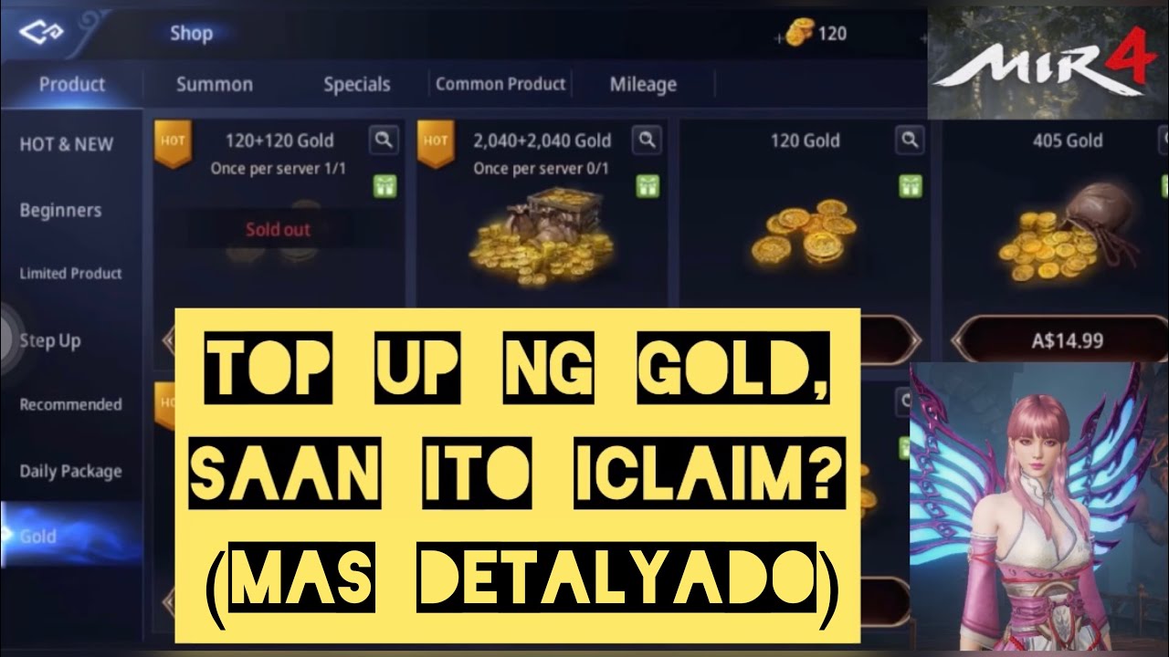Mir4 Top up ng Gold, Saan ito makukuha? Mas detalyadong proseso - YouTube