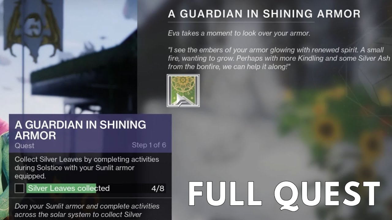 A Guardian In Shining Armor Full Quest | Destiny 2 Solstice (2023 ...