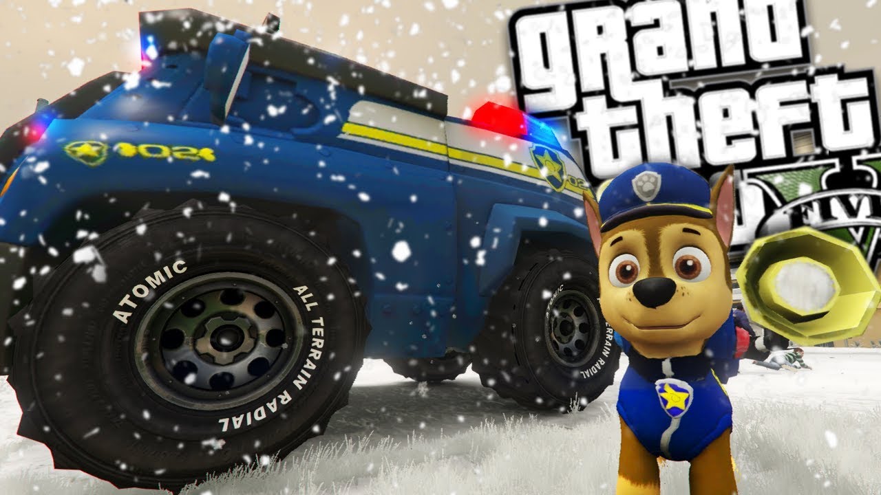 PAW PATROL MOD w/ CHASE (GTA 5 PC Mods Gameplay) - YouTube