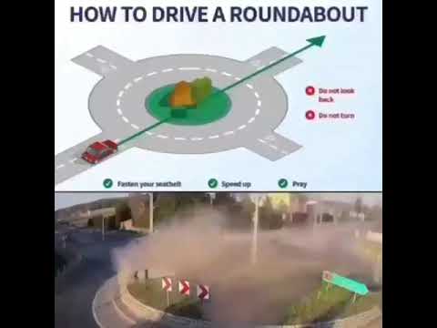 How to drive a roundabout | Car Jumping Over Roundabout | Know Your Meme