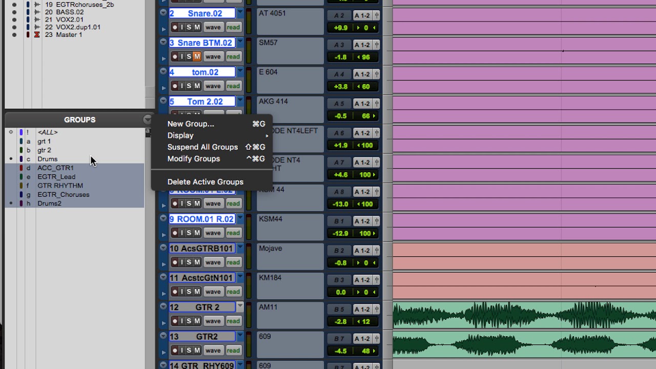 Pro Tools Editing: Trim Tool and Fade types - YouTube