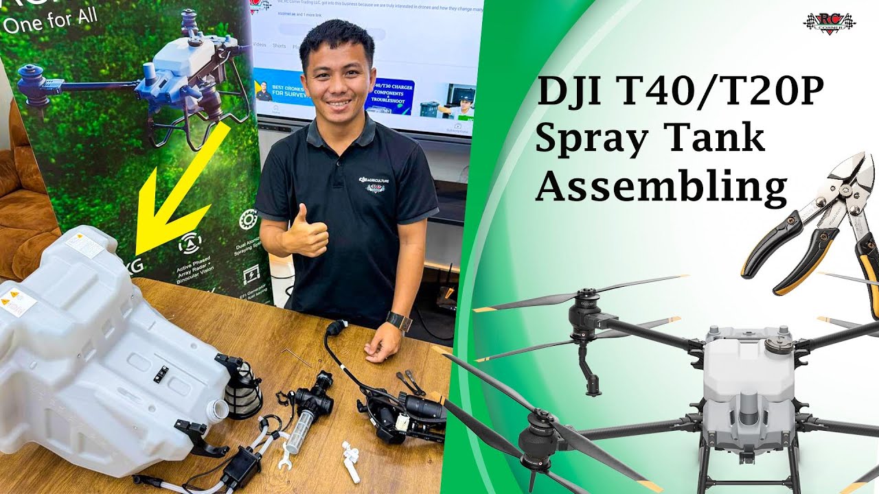 DJI Agras T40\T20P Spray tank assembling | Spraying drone | Learn the ...