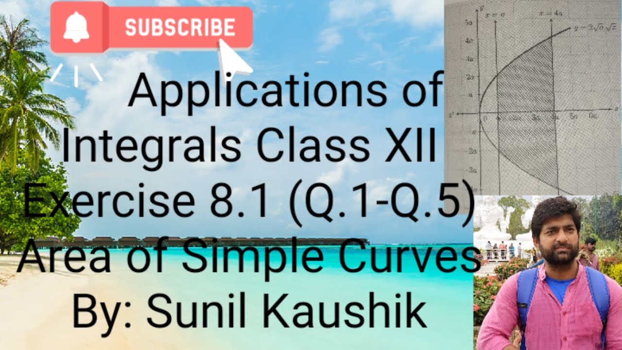 Applications of Integrals Class XII AOI Ex. 8.1 Part INcert - YouTube