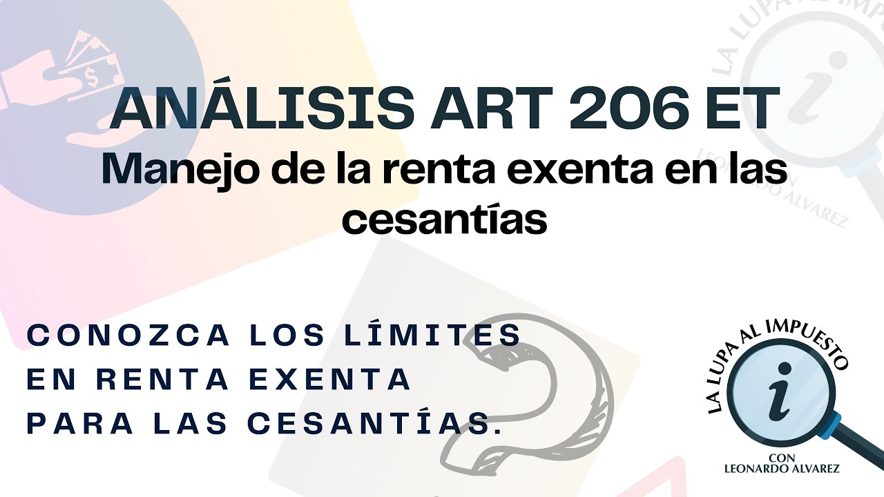 📖ART 206 DEL ET - TRATAMIENTO DE LA EXENCIÓN EN LAS CENSANTIAS Y SUS ...