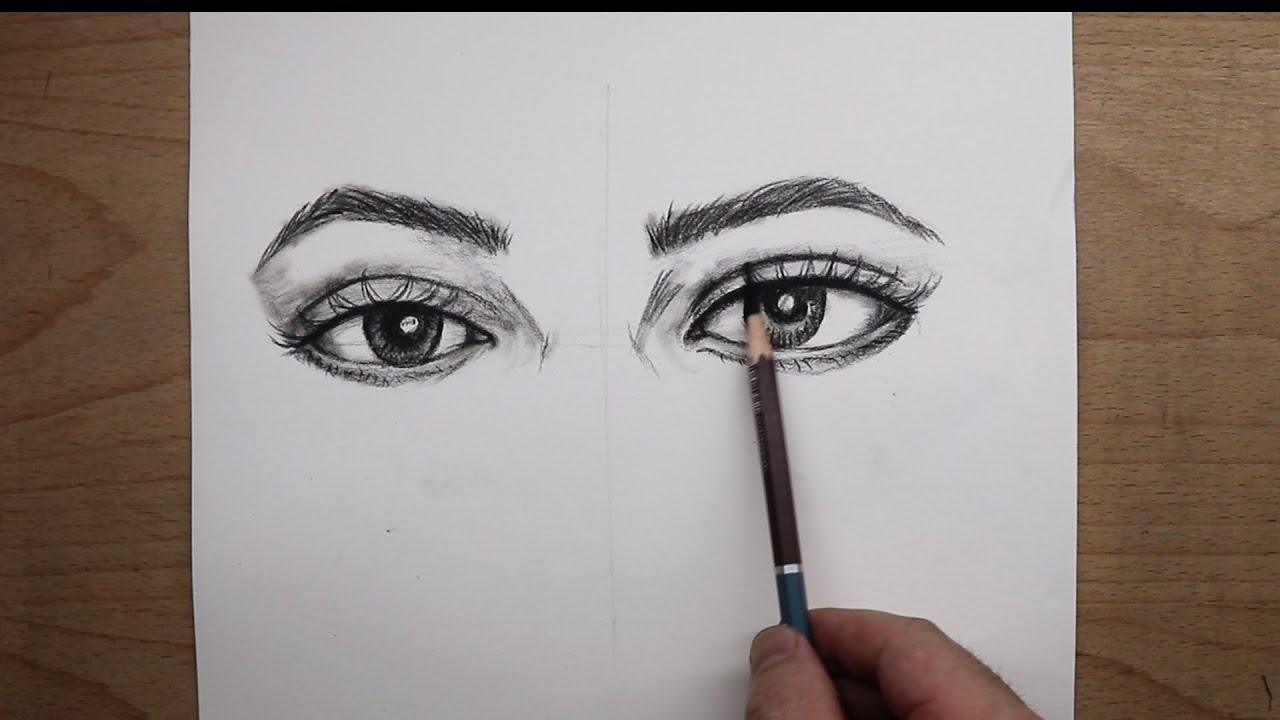 How to Draw Realistic Eyes for Beginners - YouTube