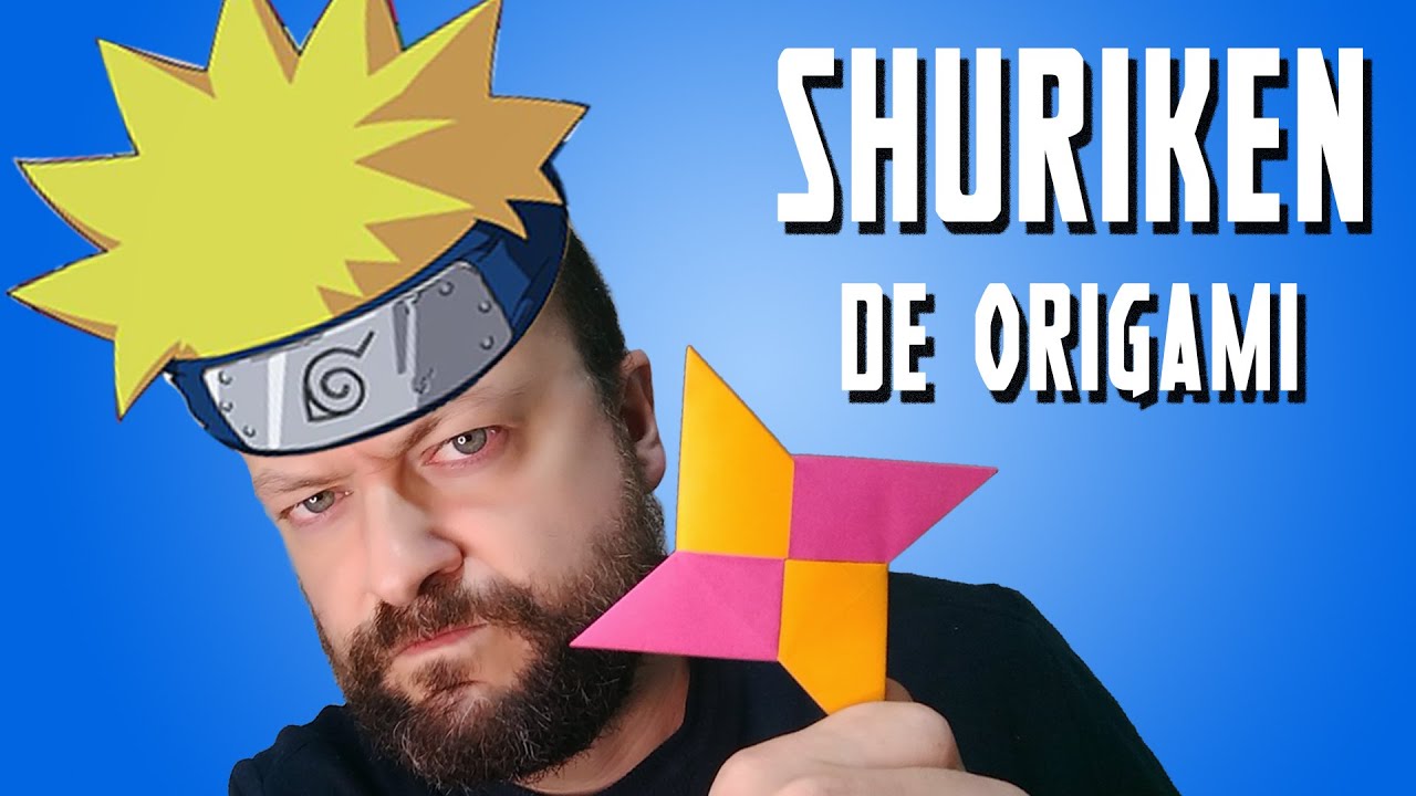 COMO FAZER A SHURIKEN DE ORIGAMI ⭐: Estrela ninja de papel do Naruto ...