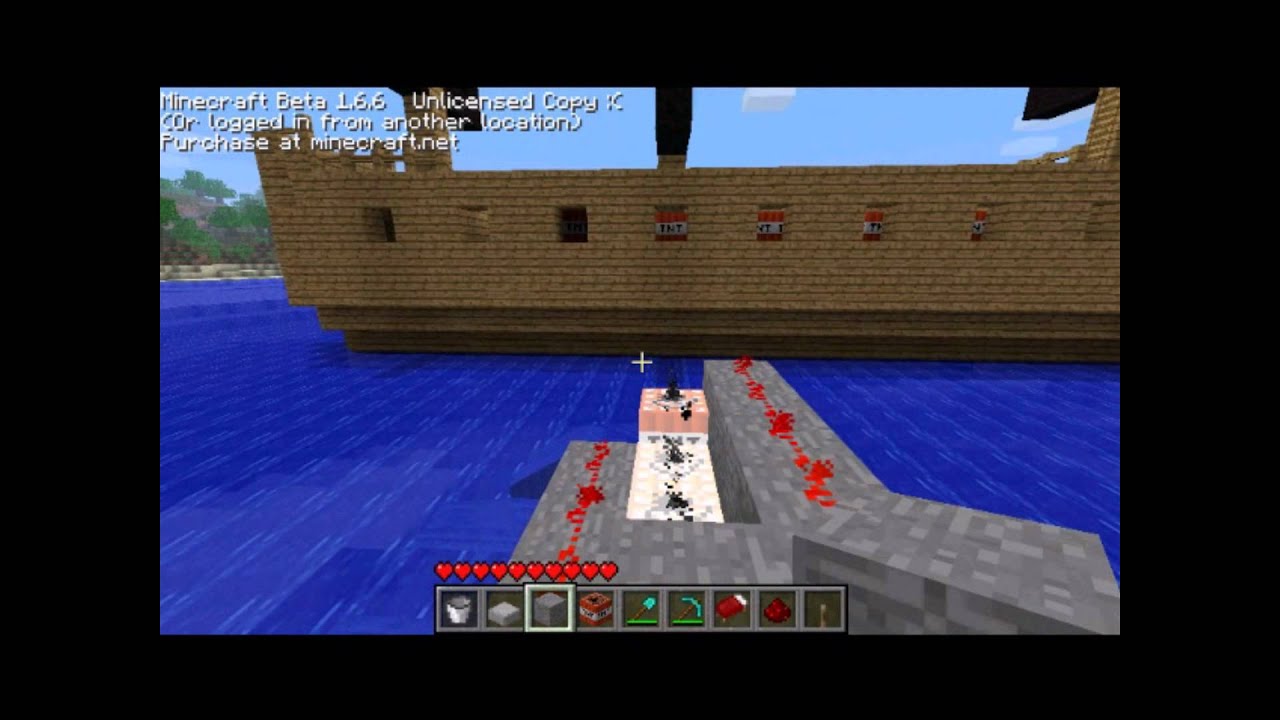 Minecraft Black Pearl mit TNT versenken Pirates of the Caribbean - YouTube