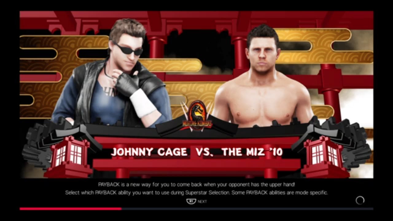 WWE 2K19 Johnny Cage VS The Miz '10 1 VS 1 Match - YouTube