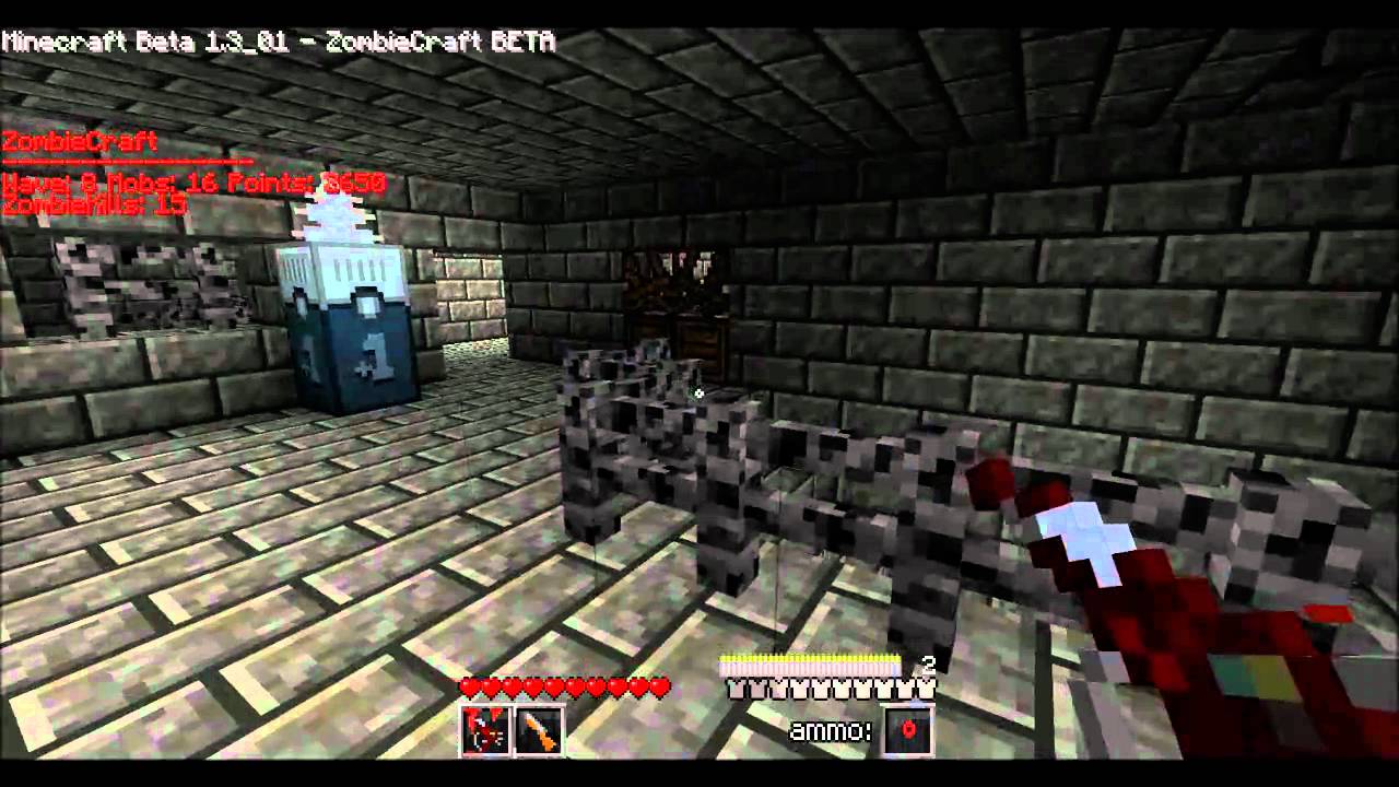 Minecraft Mods - Zombiecraft : Nazi Zombies Gameplay! - YouTube