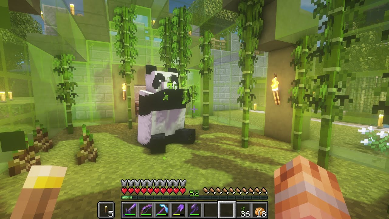Moving a Panda 5000 blocks in Minecraft - YouTube