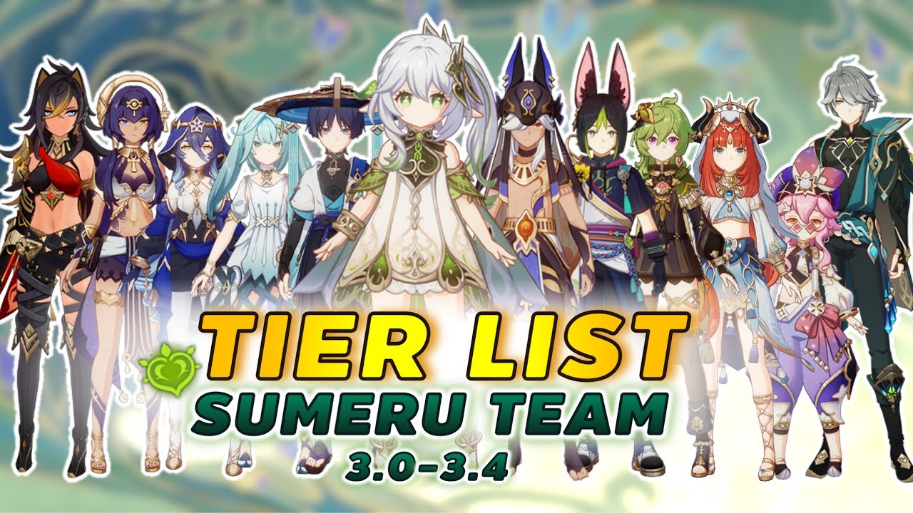 Tier List v3.0-3.4 ตัวละคร Sumeru ร่วมโหวต ไปพร้อมกัน 🌱👍🏻 Genshin LIVE ...
