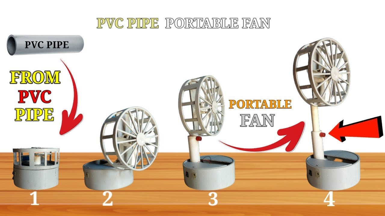 How to make PVC pipe portable fan at home. / pvc pipe fan - YouTube