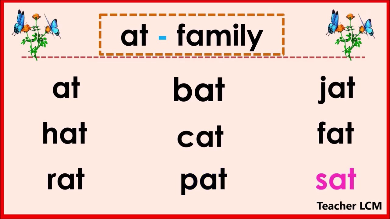 Word Family Compilation || Teacher LCM - YouTube